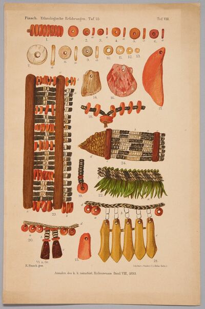 Finsch-Illustration Nr. 4 (Druckgrafik) | Weltmuseum Wien